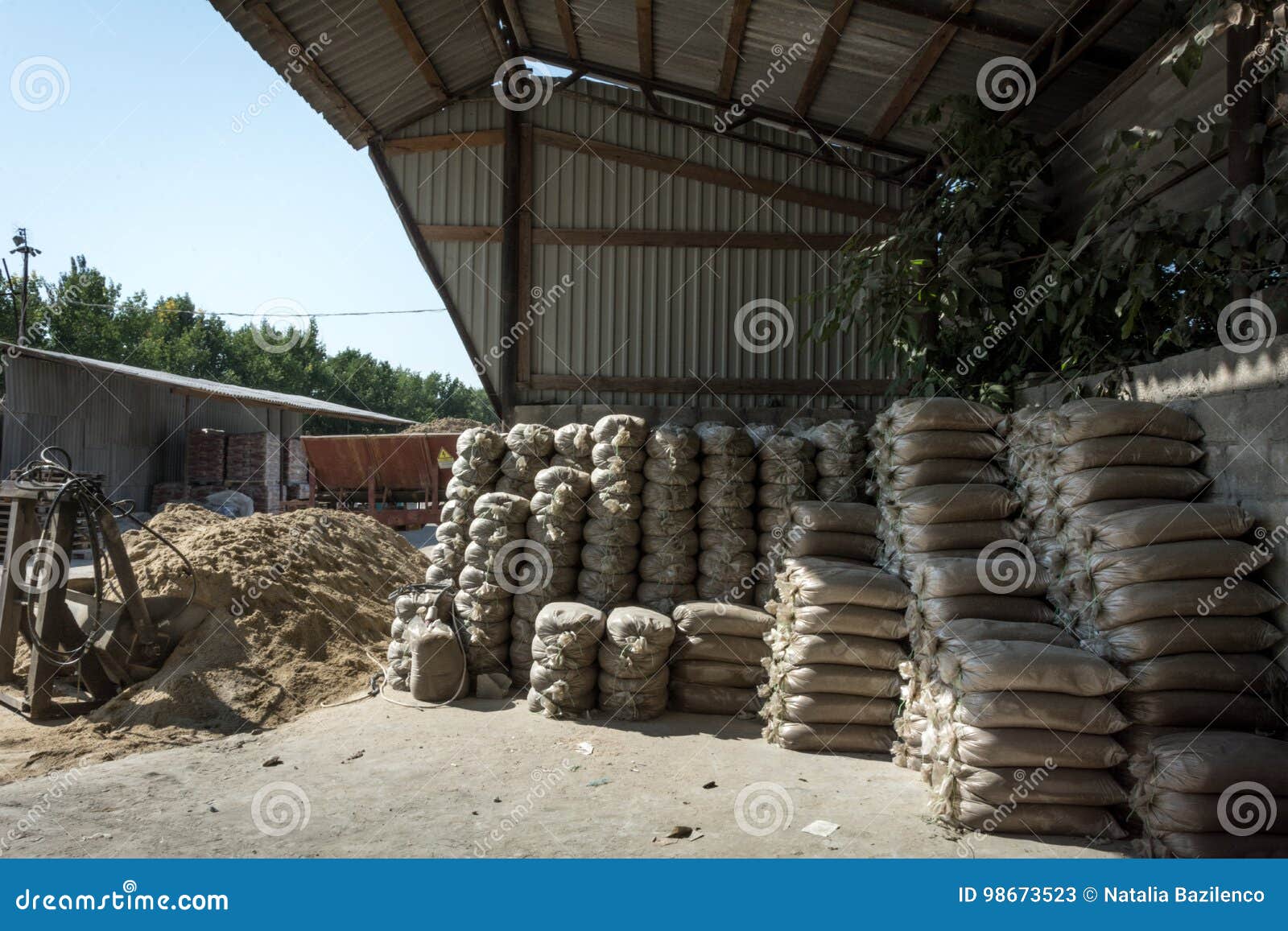 Packed sand stock image. Image of machinery, pack, manufacture - 98673523