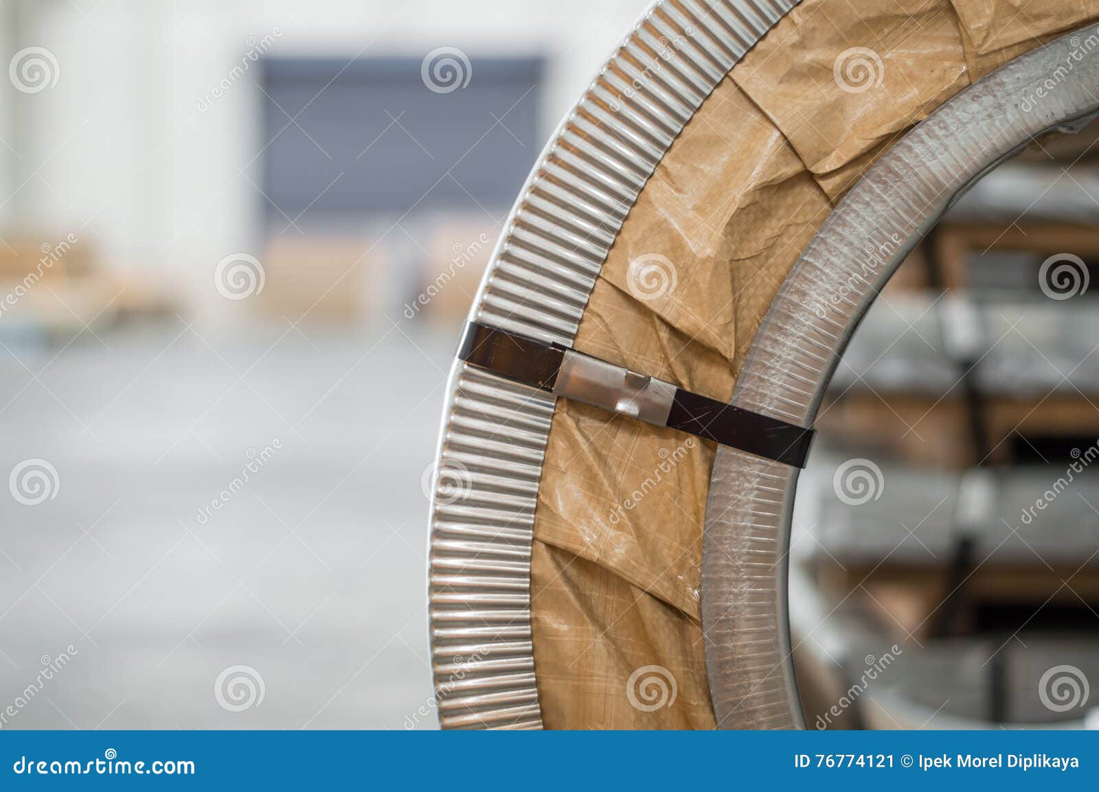 Packed Steel Coil Close Up stock image. Image of ironworks - 76774121