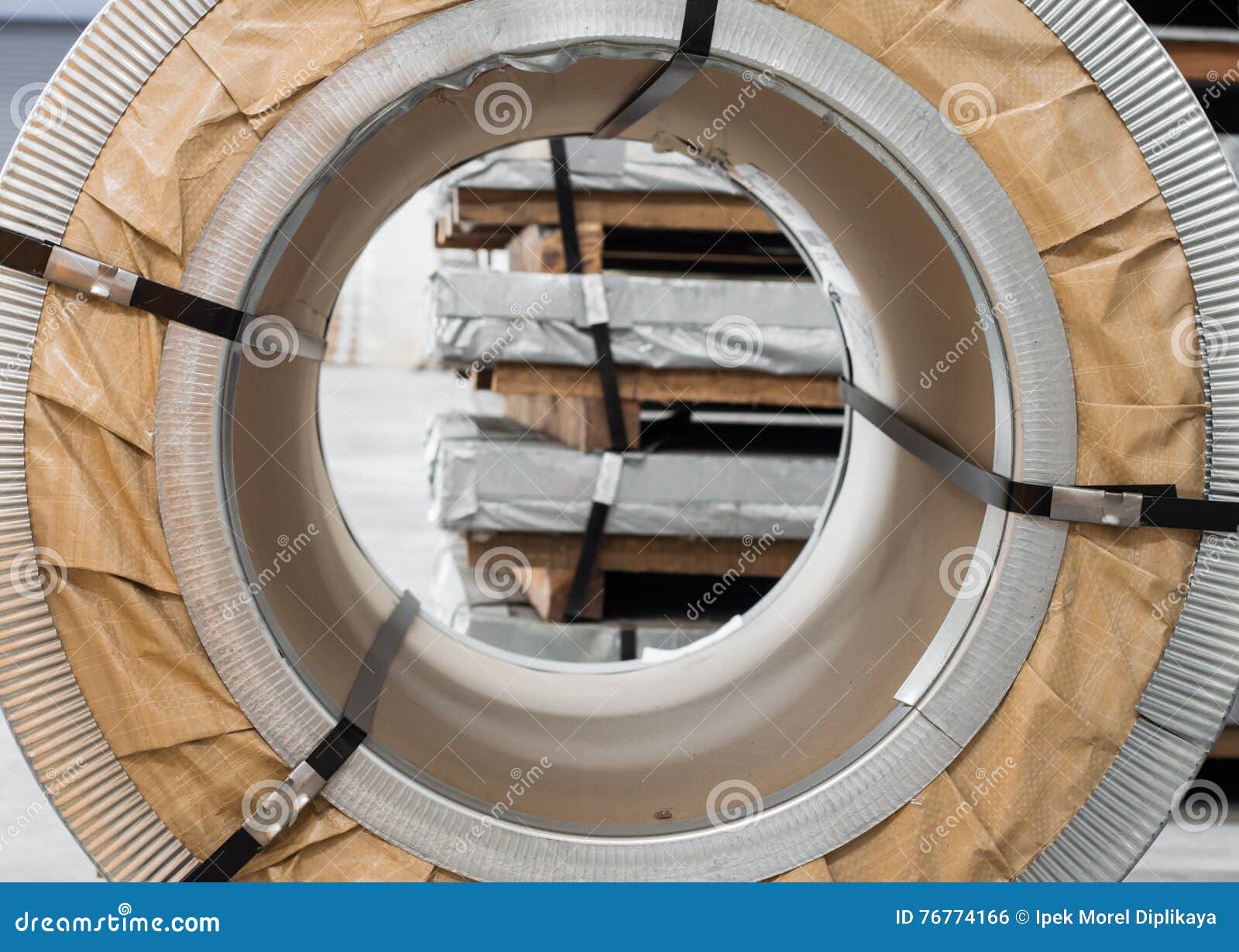 Packed Steel Coil Close Up stock photo. Image of material - 76774166