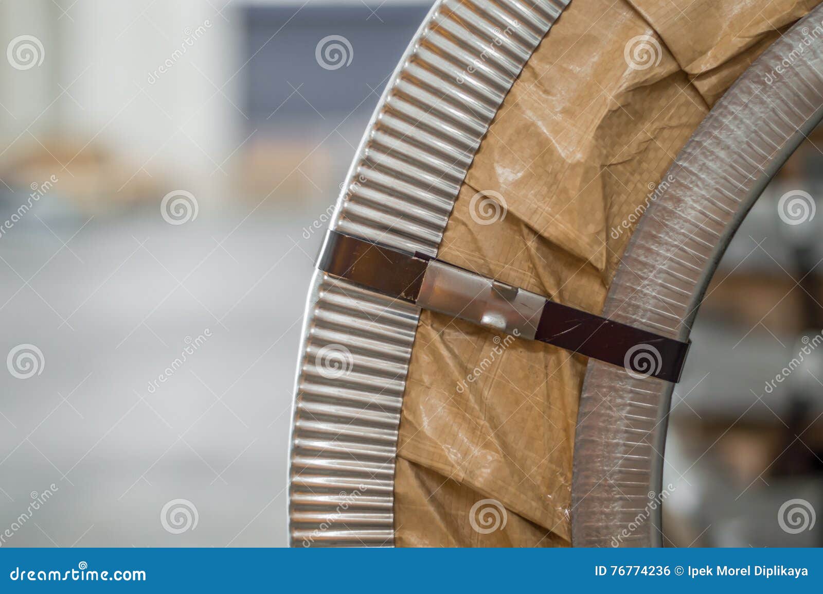 Packed Steel Coil Close Up stock photo. Image of iron - 76774236