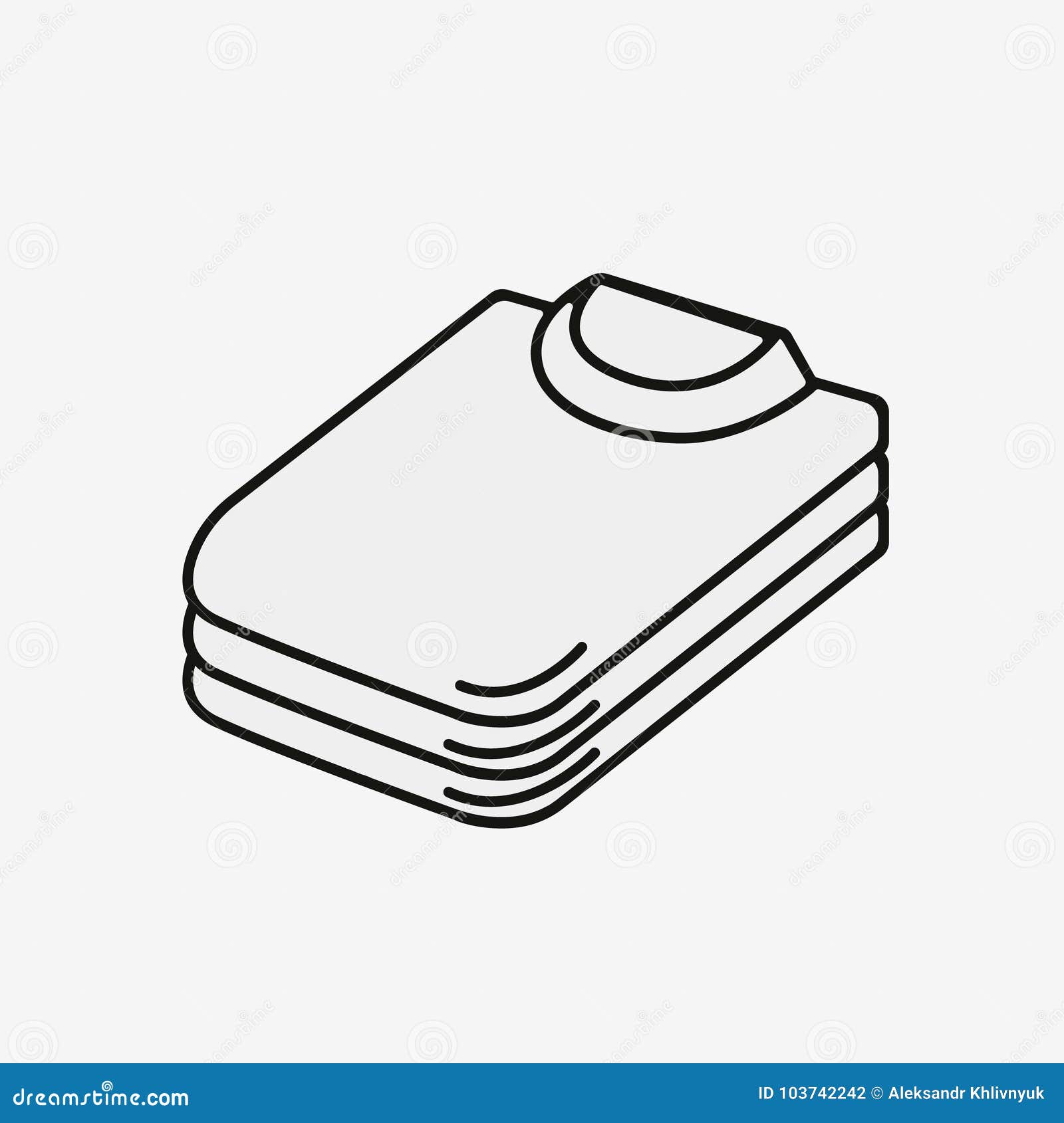Packed t-shirt icon stock illustration. Illustration of modern - 103742242