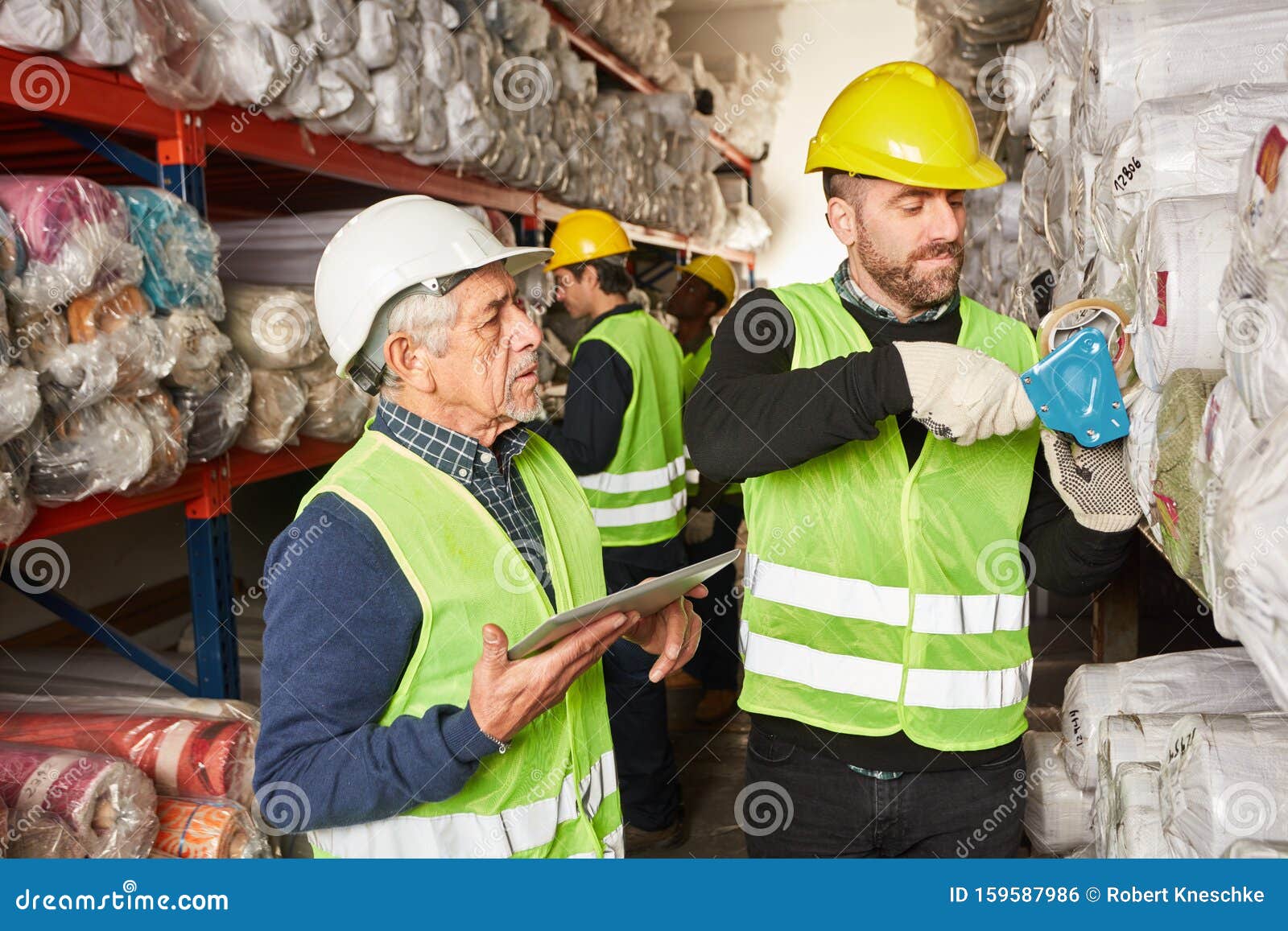 Packers and Order Pickers in the Warehouse Stock Photo - Image of shelf ...
