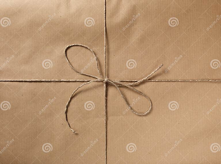 Packet with bow stock image. Image of macro, postal, parcel - 11273853