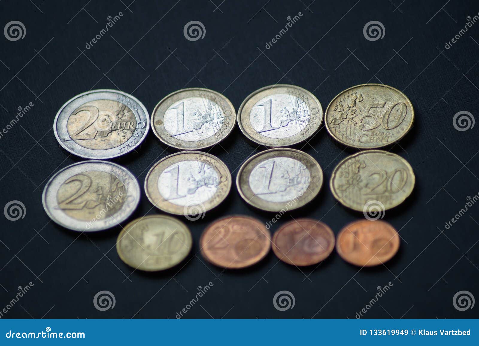 A Packet of Euro Cent Coins Stock Image - Image of credit, change ...