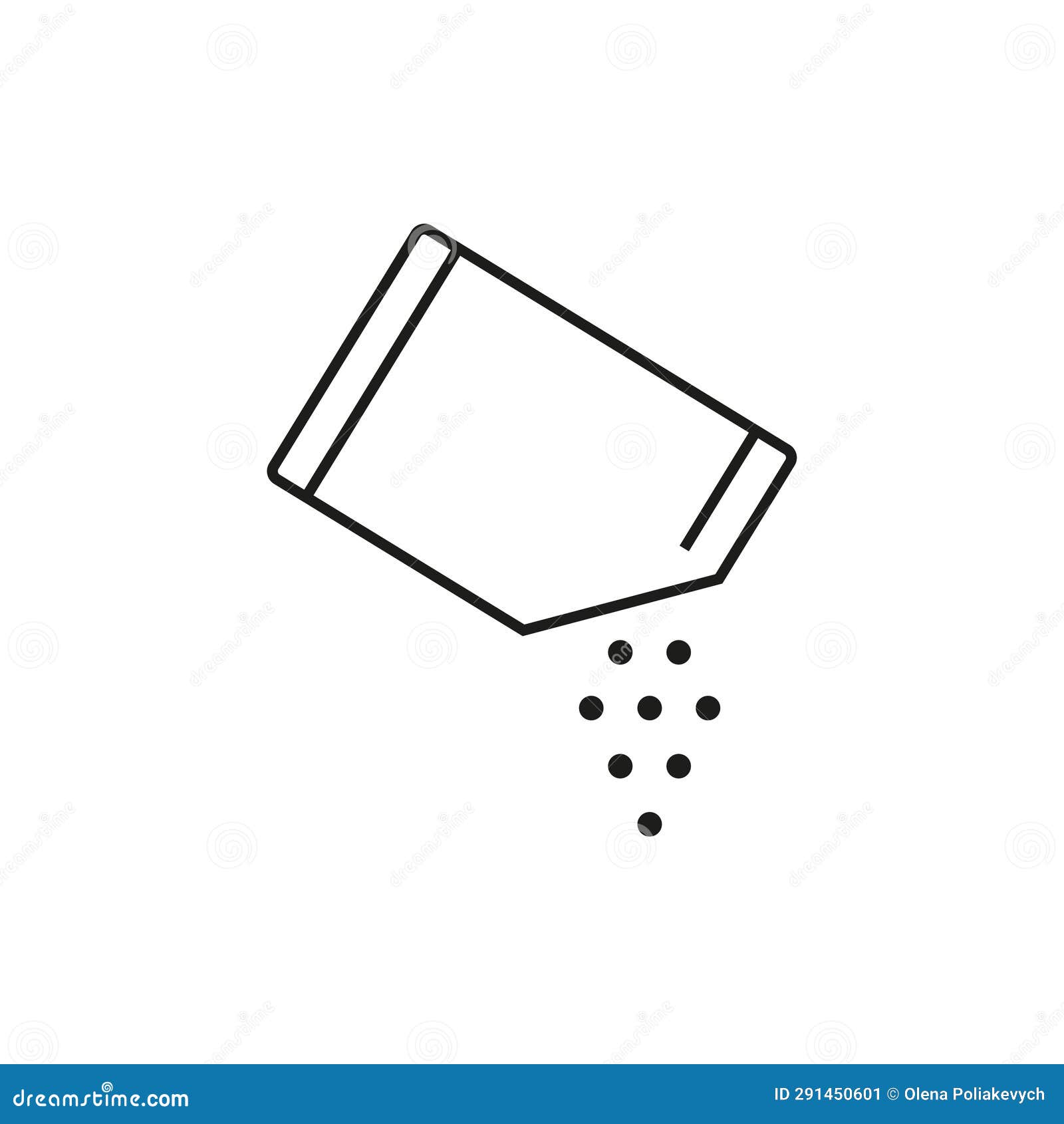 Packet Soluble Powder Icon. Open Paper Sache. Vector Illustration. EPS ...