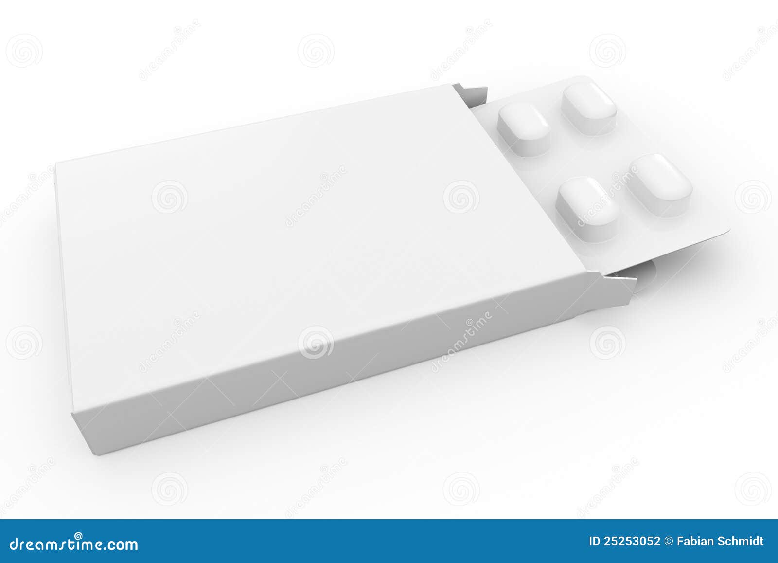 Packet Tablets Blank Top View Stock Illustration - Illustration of ...
