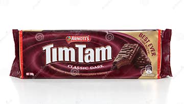 Packet of Tim Tam Chocolate Biscuits Editorial Photography - Image of ...