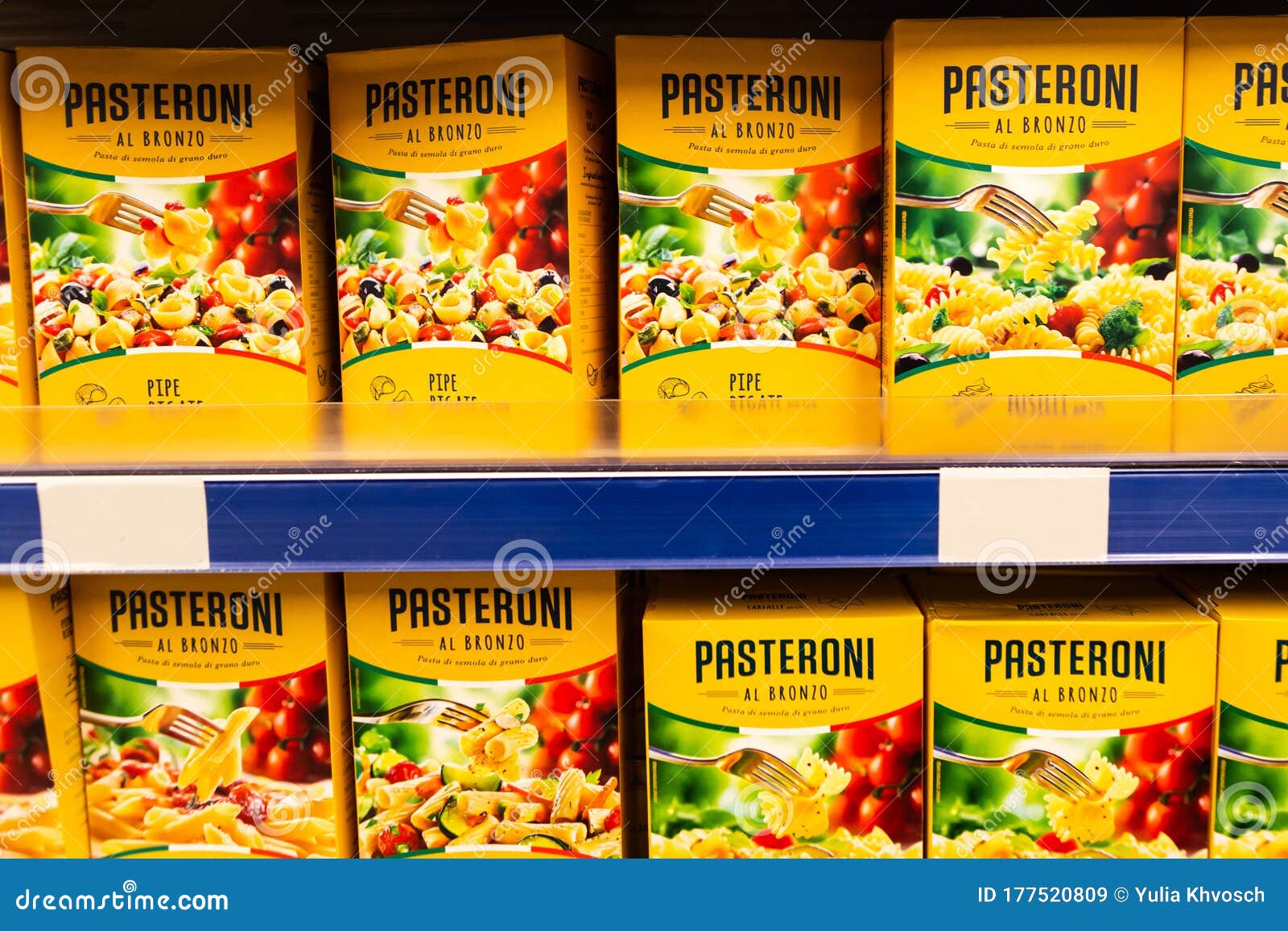 Packets of Spaghetti in the Store. Quarantine-2020 Concept Editorial ...