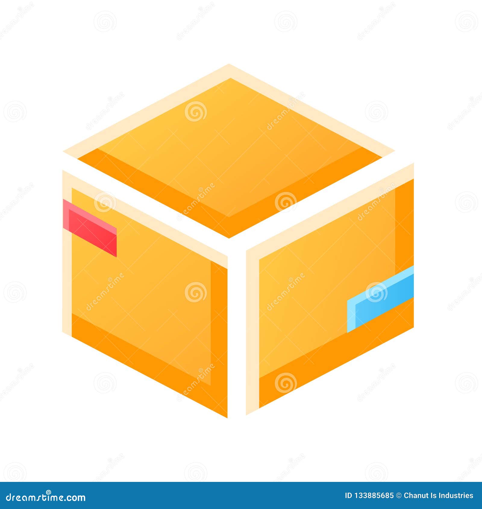 Packing Box Flat Illustration Stock Vector - Illustration of container ...