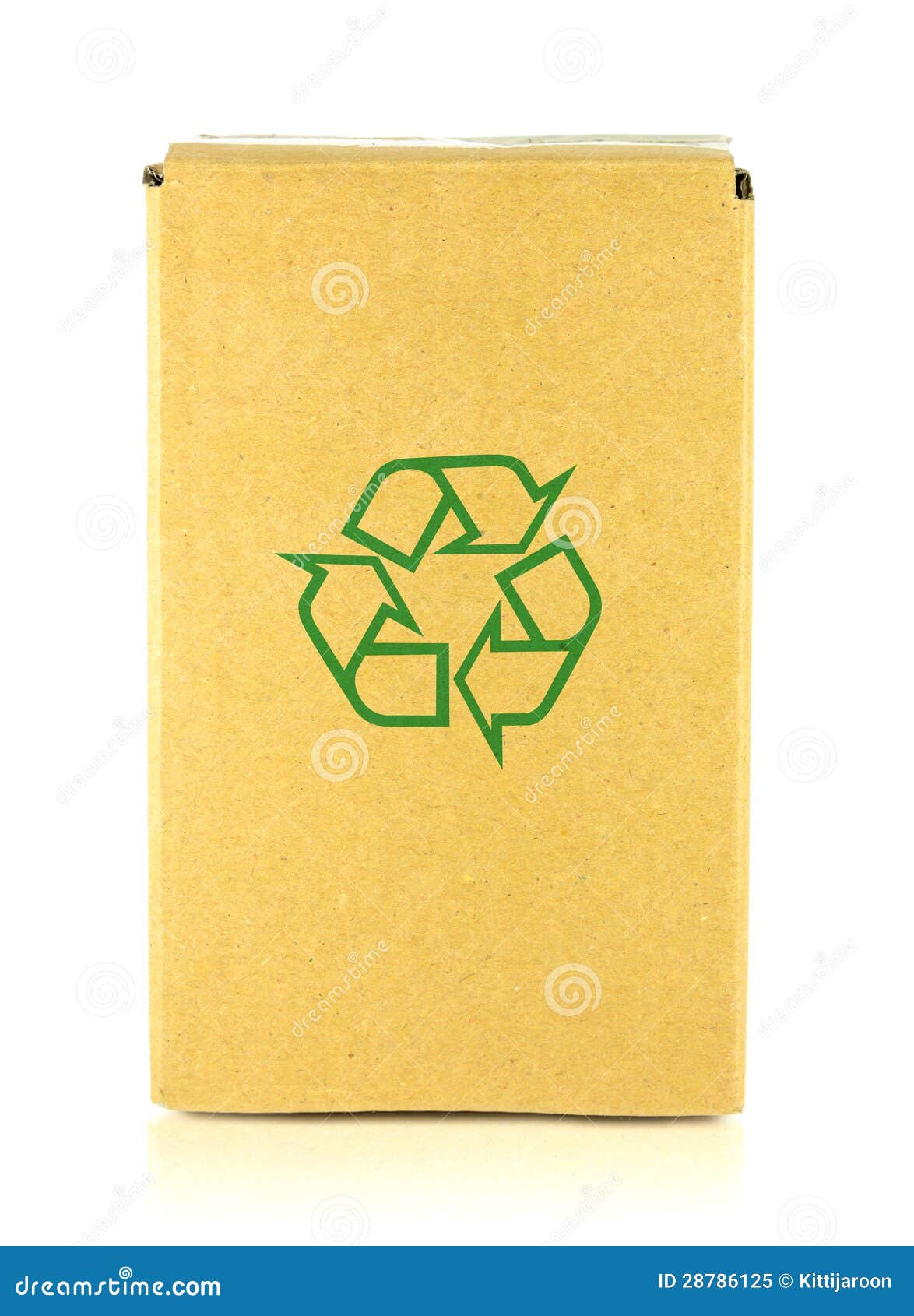 Packing Box with Recycle Symbol Stock Image - Image of texture ...
