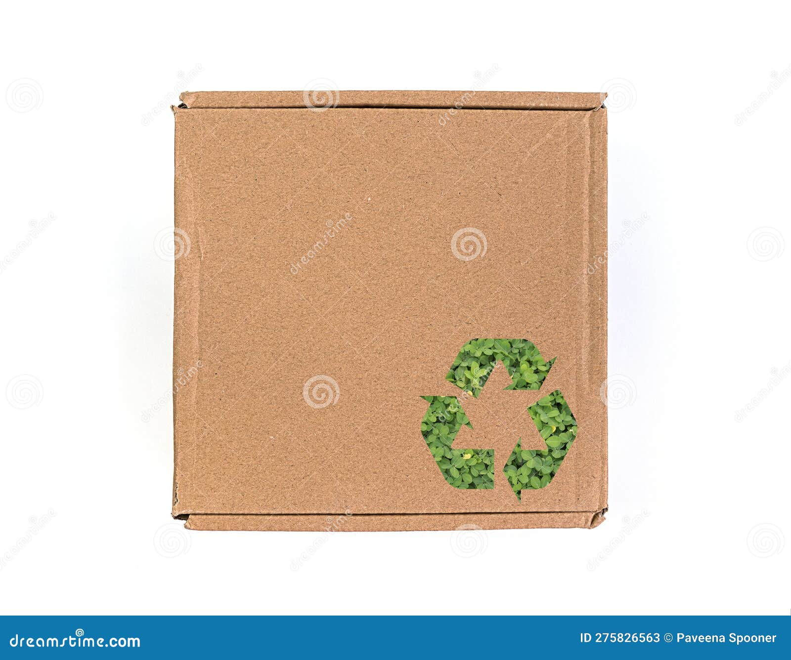 Packing Box from Recycling Paper with Recycle Symbol Stock Image ...