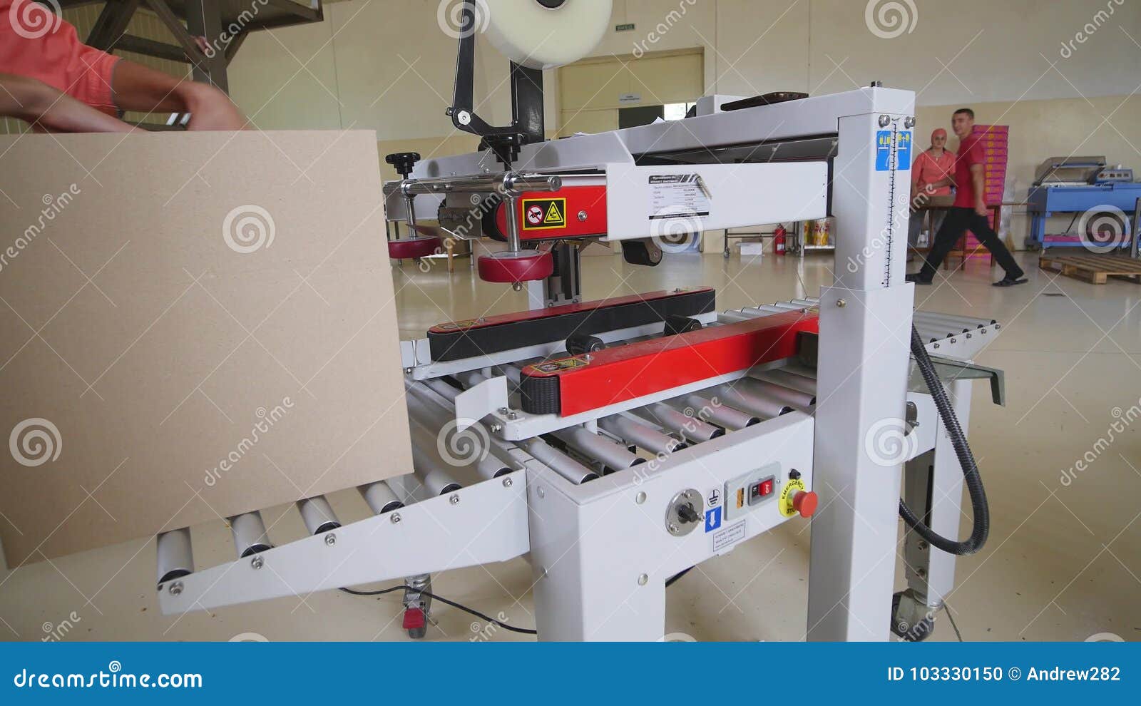 Packing Boxes Along Conveyor Stock Photo - Image of high, clothing ...