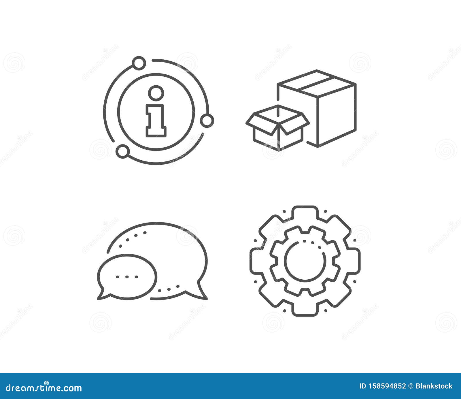 Packing Boxes Line Icon. Delivery Parcel Sign. Cargo Box. Vector Stock ...