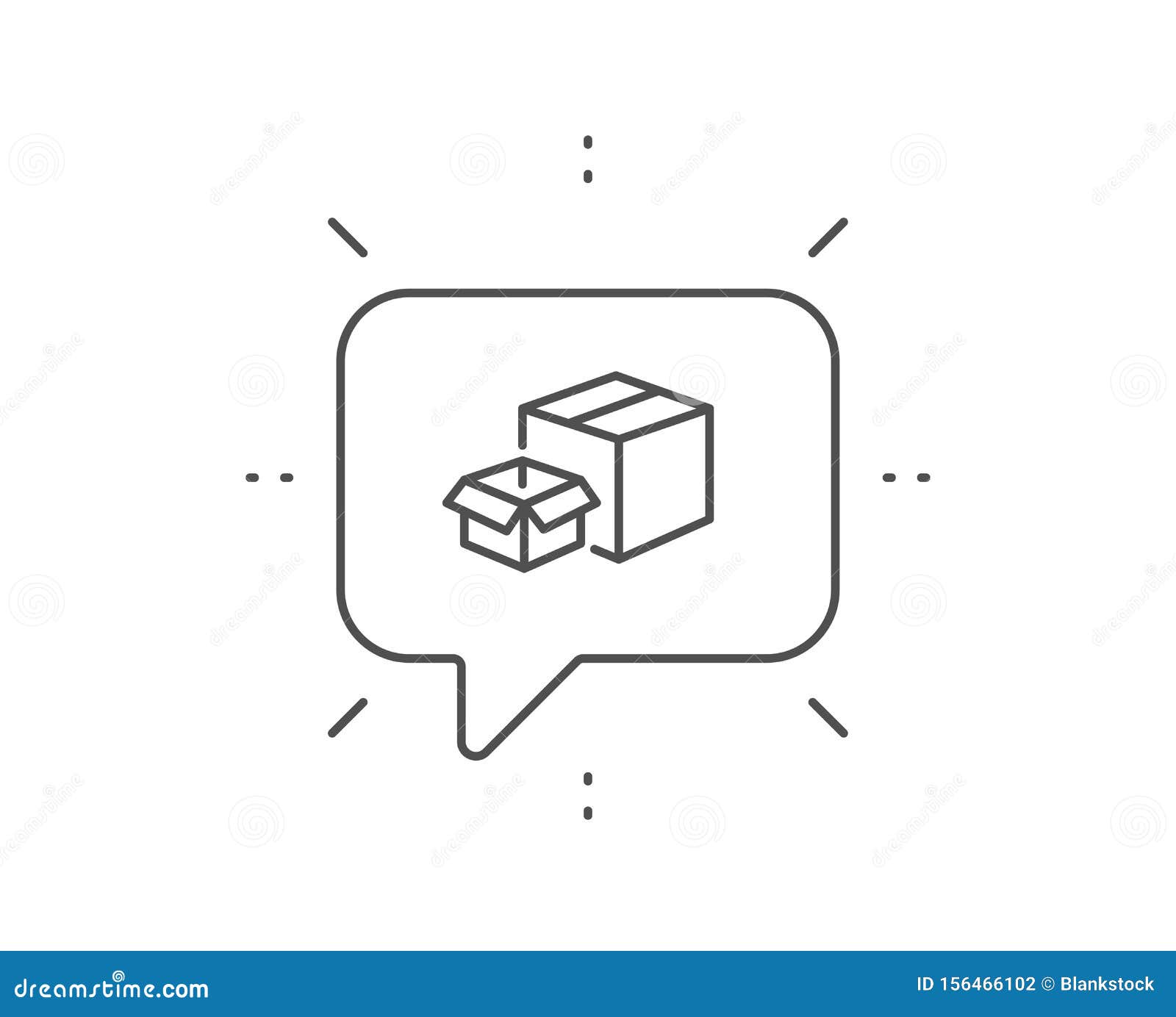 Packing Boxes Line Icon. Delivery Parcel Sign. Cargo Box. Vector Stock ...