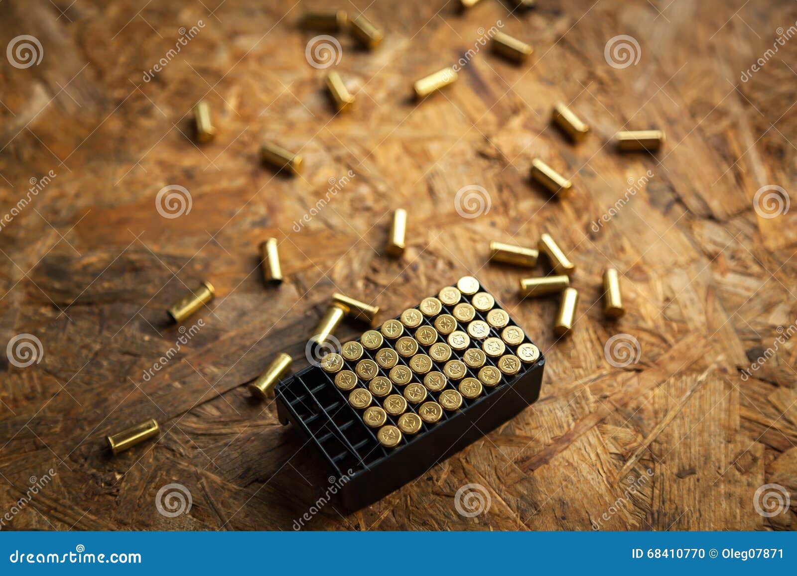 Packing of Bullets for a Rifle and Empty Bullets Stock Photo - Image of ...
