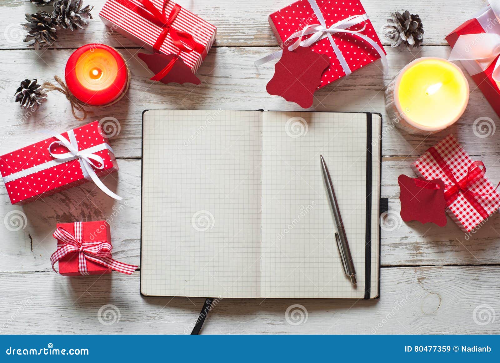 Packing Christmas gifts. stock image. Image of present - 80477359