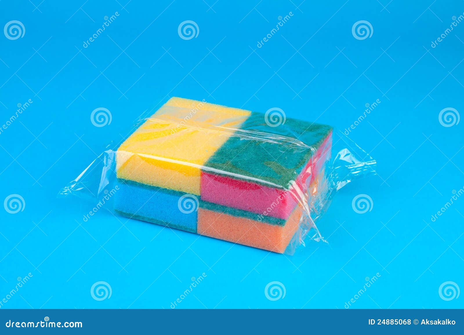 Packing Colorful Synthetic Sponges. Stock Photo - Image of equipment ...