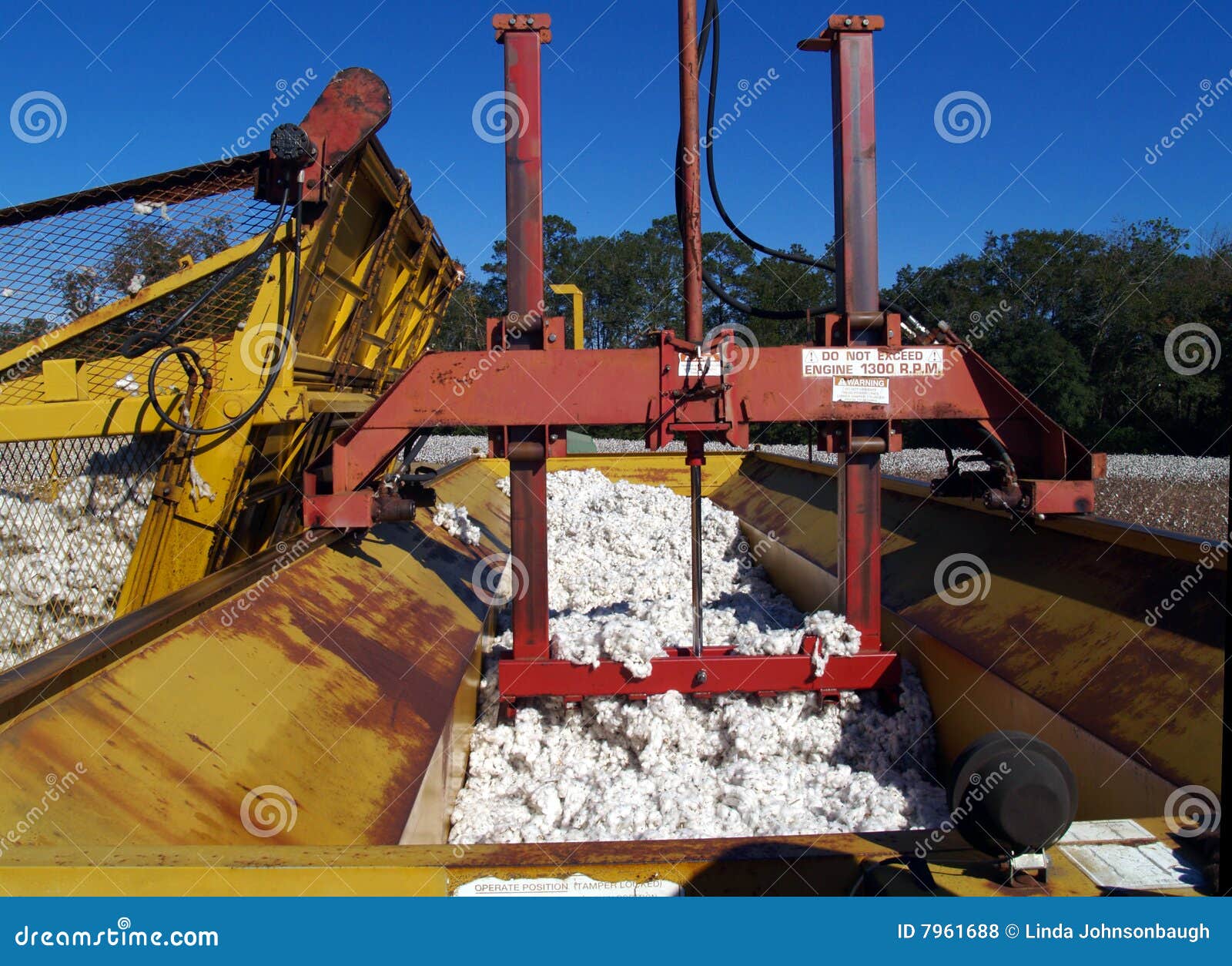 Packing Down the Cotton Module Builder Stock Photo - Image of filling ...