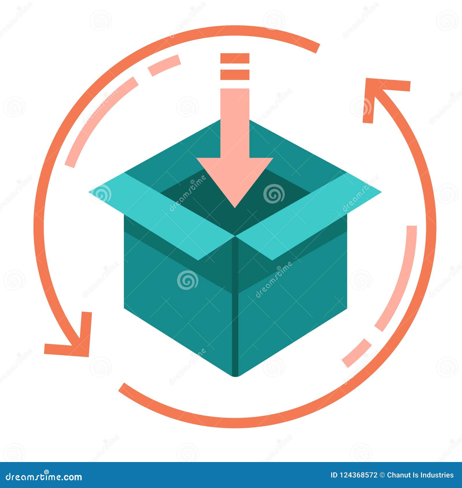 Packing flat illustration stock vector. Illustration of container ...
