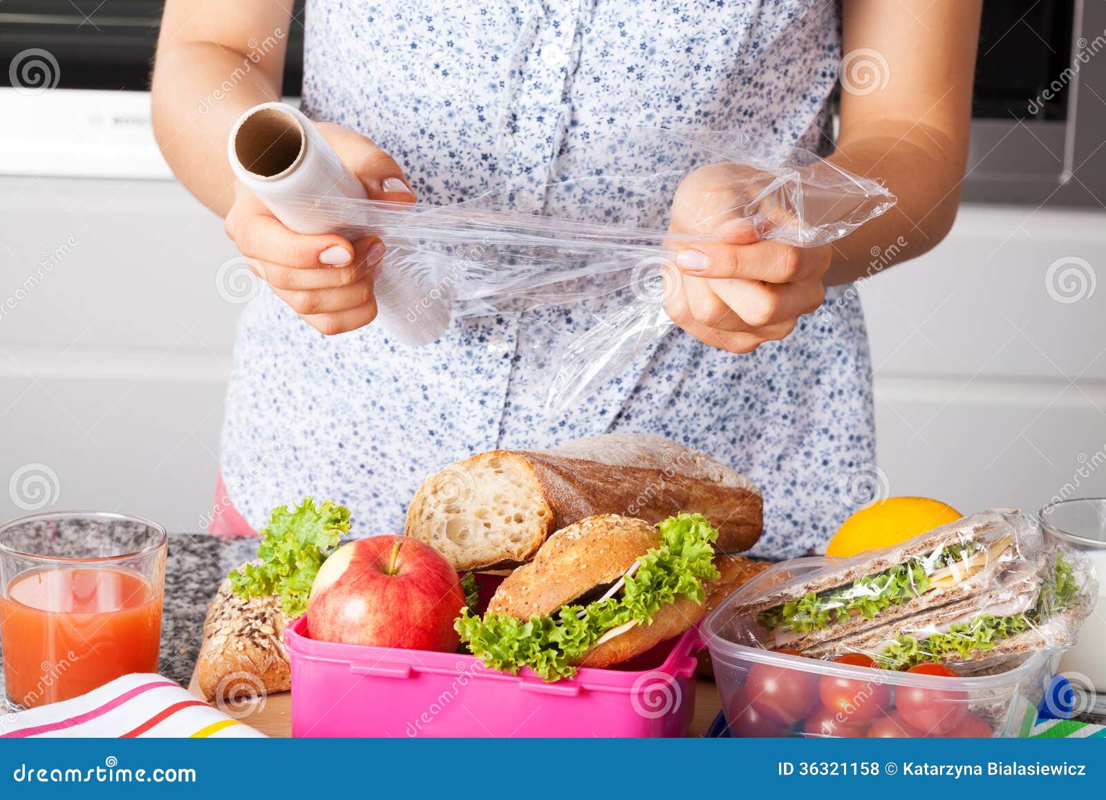 Packing food for lunch stock photo. Image of fresh, children - 36321158