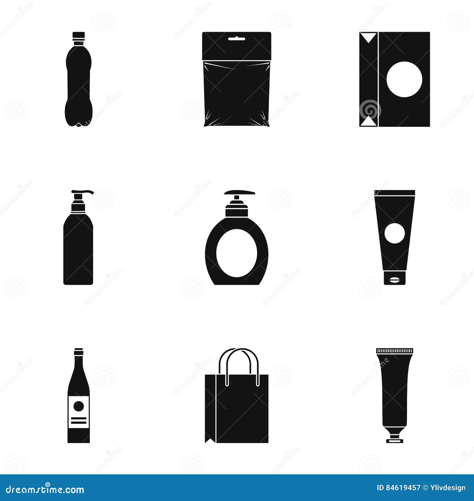 Packing Icons Set, Simple Style Stock Vector - Illustration of carry ...