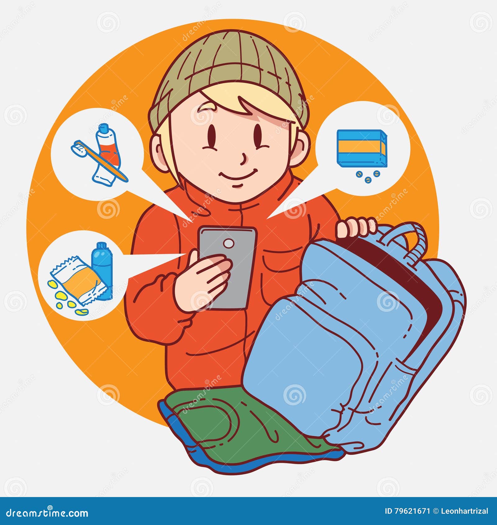 Packing Backpack Stock Illustrations – 607 Packing Backpack Stock ...