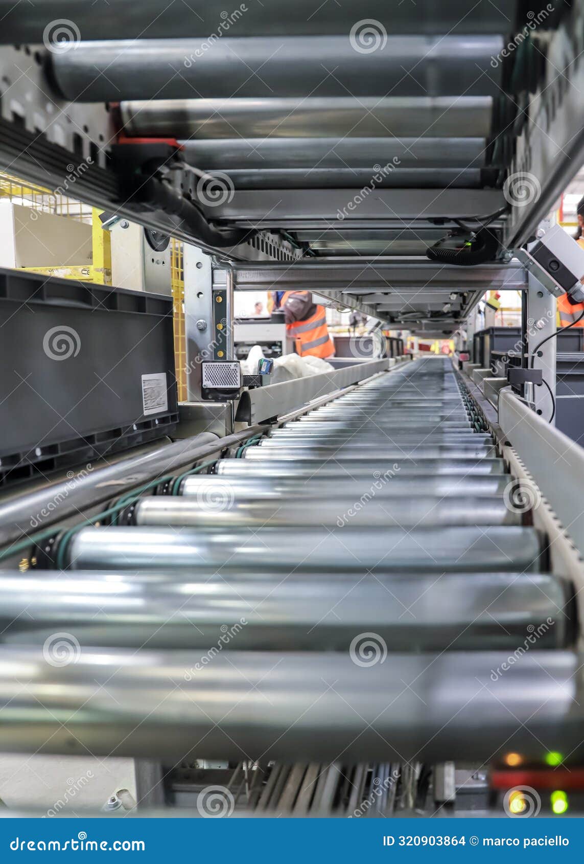 Packing Line in a Logistics Warehouse Stock Photo - Image of warehouse ...