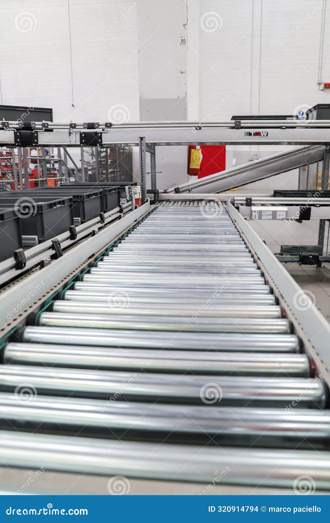 Packing Line in a Logistics Warehouse Stock Photo - Image of warehouse ...