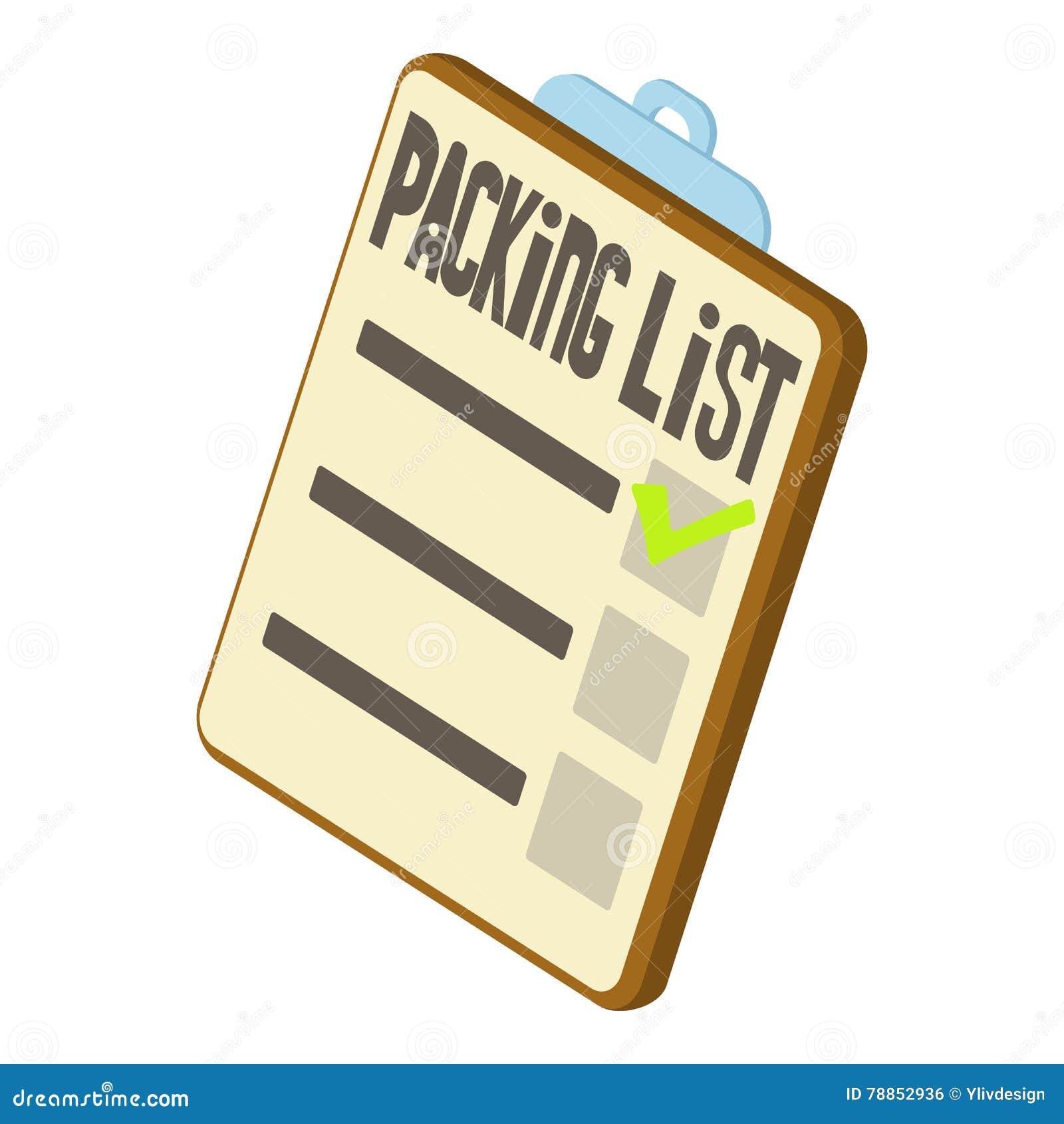 Packing List Icon, Isometric 3d Style Stock Vector - Illustration of ...