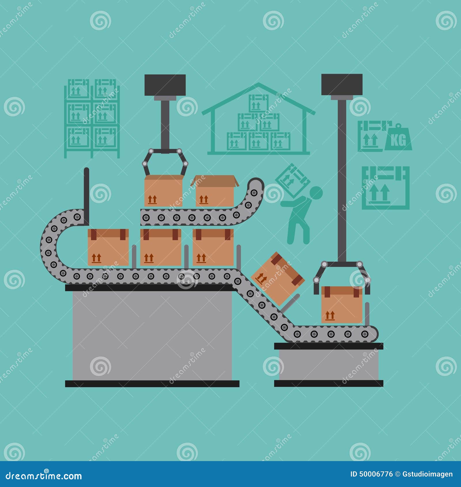 Packing machine stock vector. Illustration of arrows - 50006776