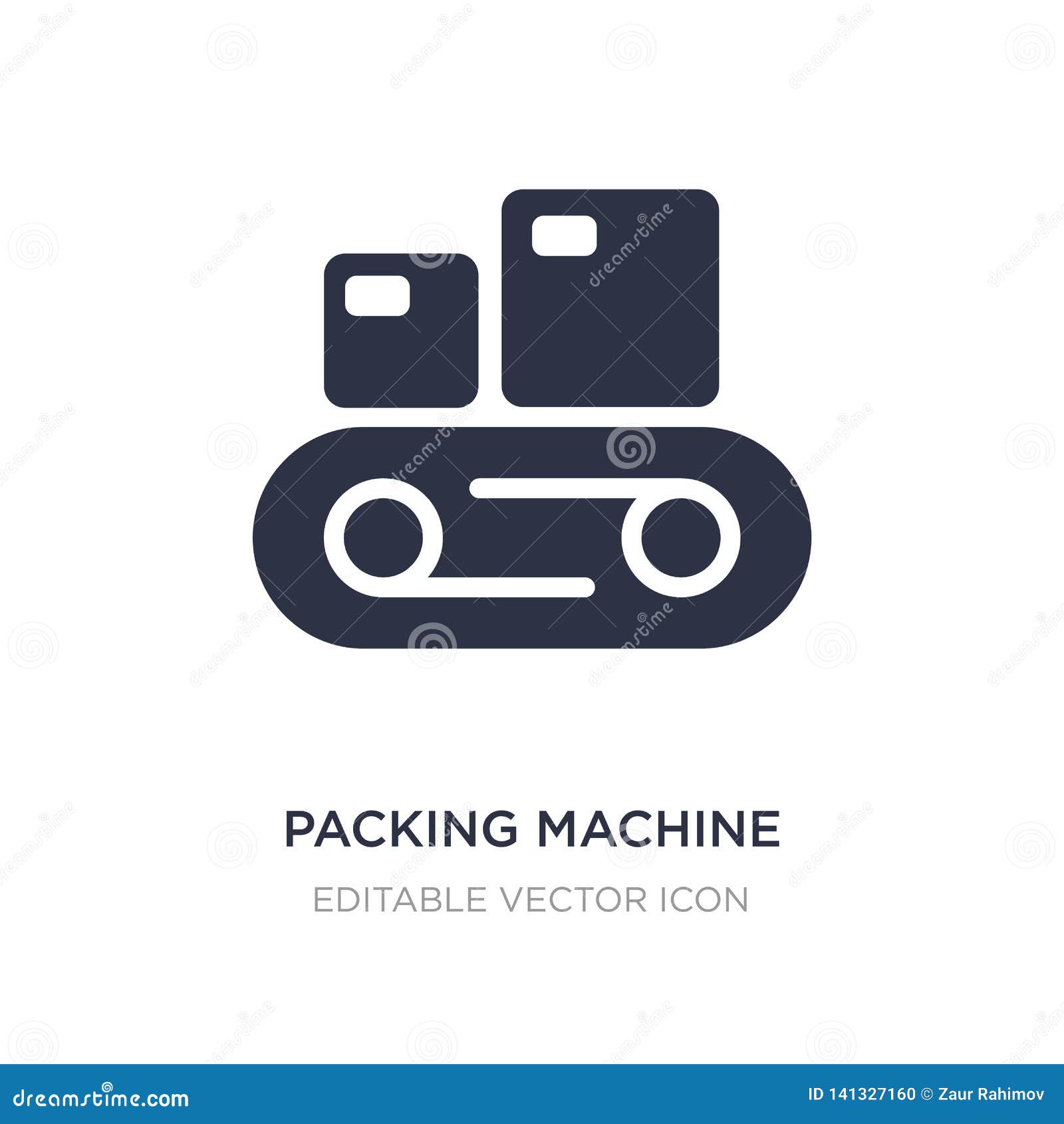 Packing Machine Icon on White Background. Simple Element Illustration ...