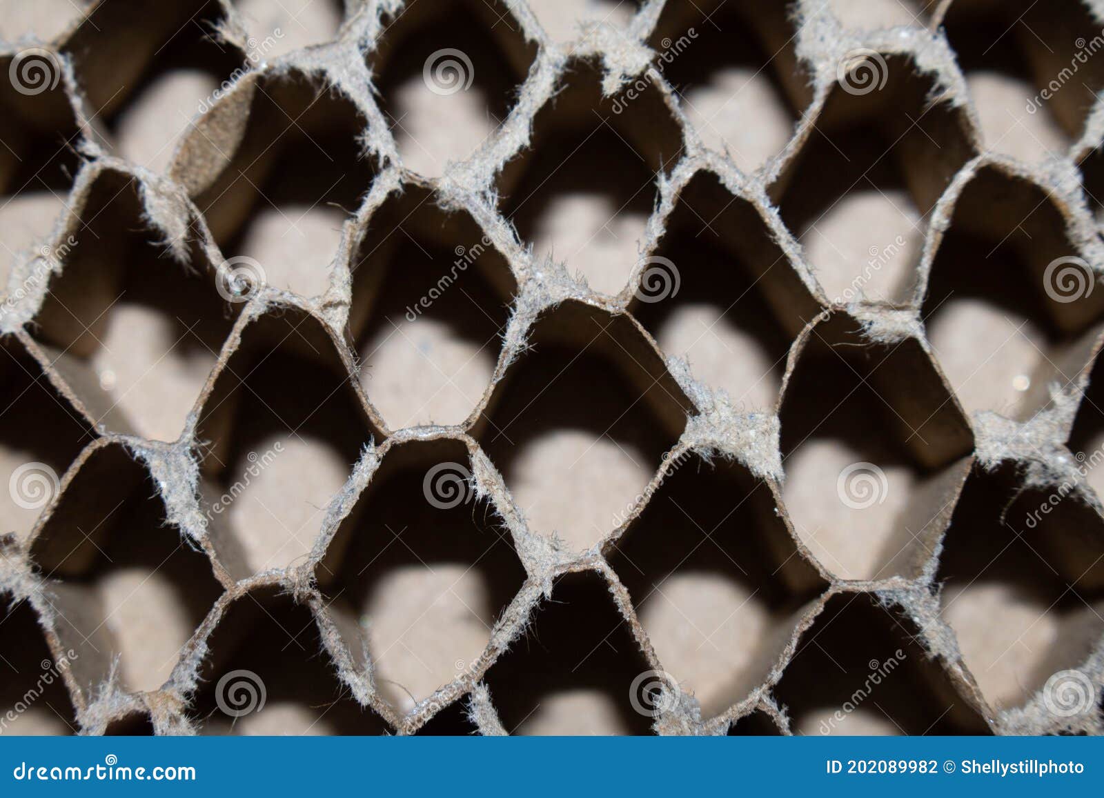 Packing Material Hexagon Box Close Up Made of Cardboard Paper Abstract ...