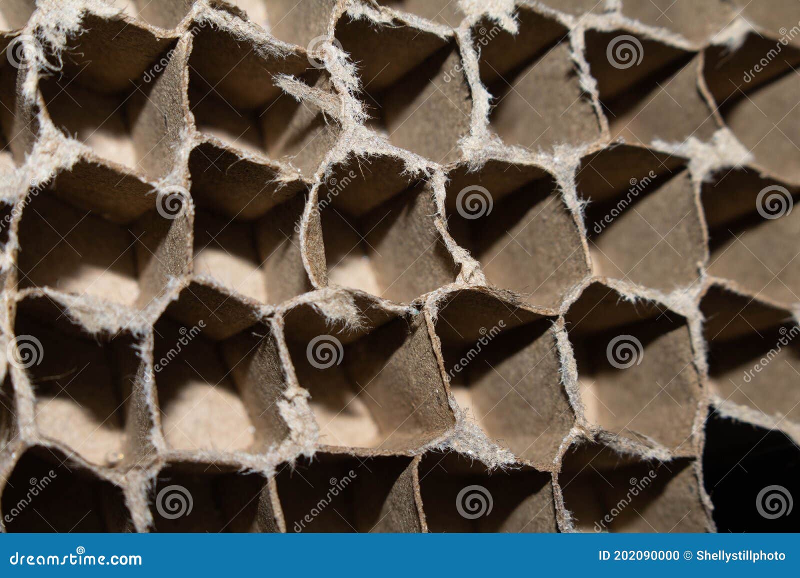 Packing Material Hexagon Box Close Up Made of Cardboard Paper Abstract ...