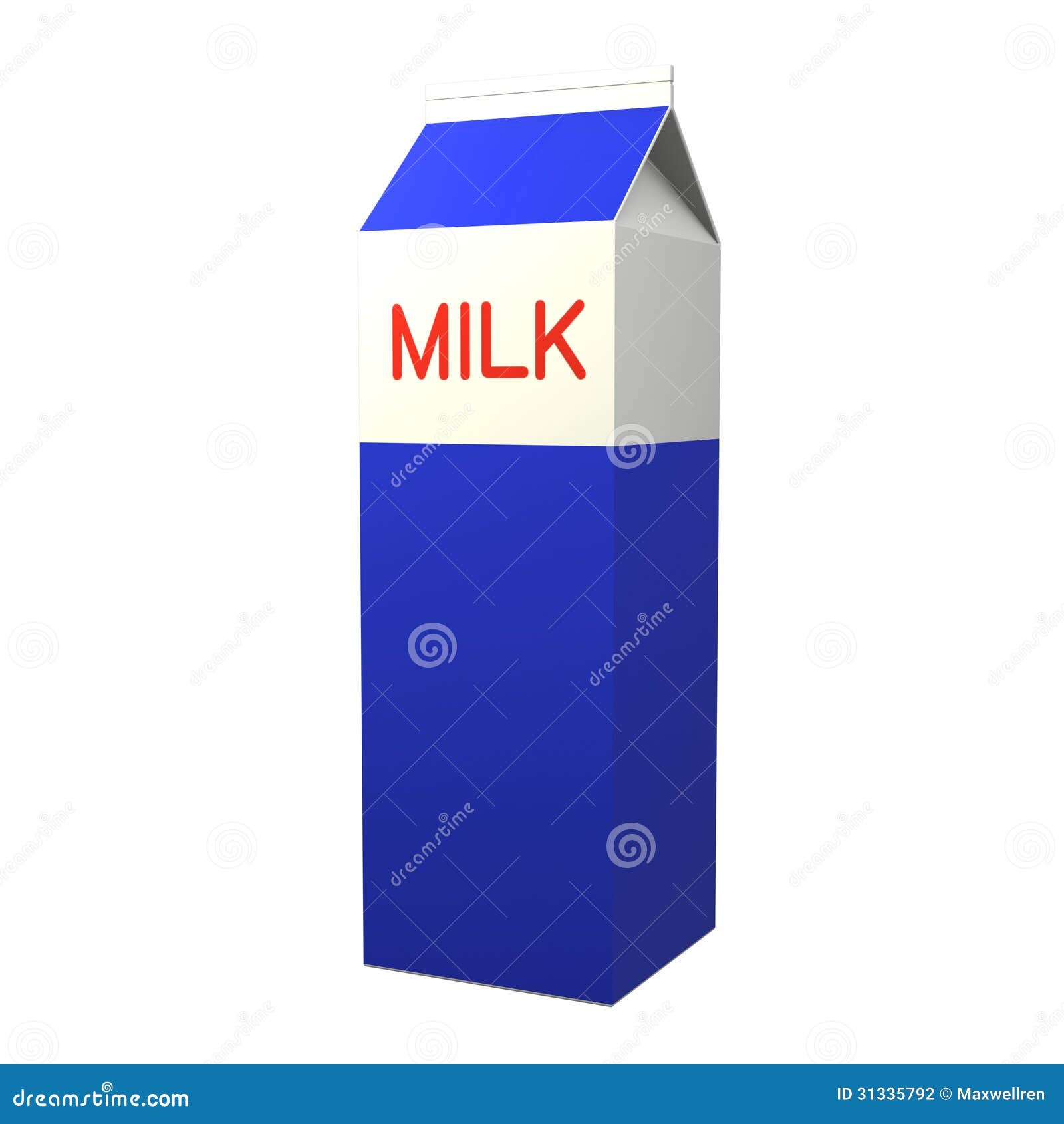Packing for Milk on a White Stock Illustration - Illustration of white ...