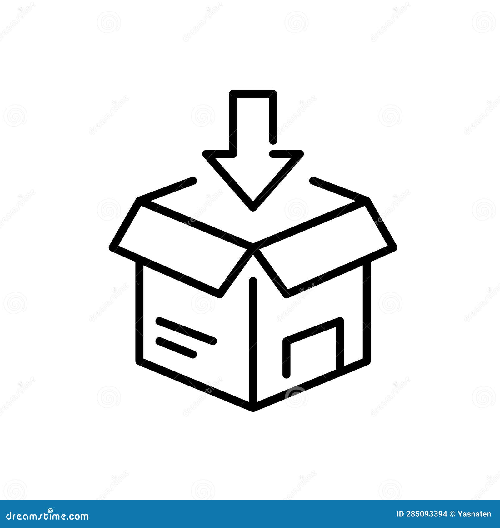 Packing a Parcel. Delivery Box and Arrow. Shipment Services Stock ...