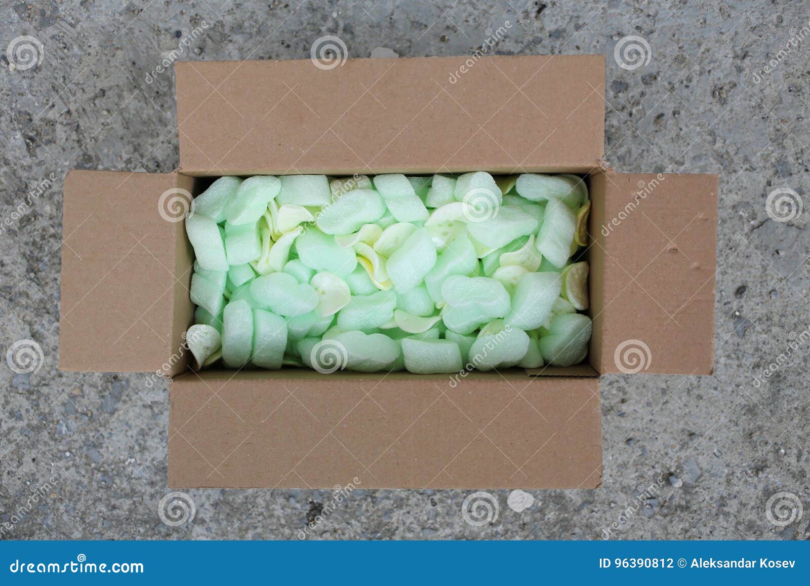 Packing peanuts close up stock photo. Image of protective - 96390812