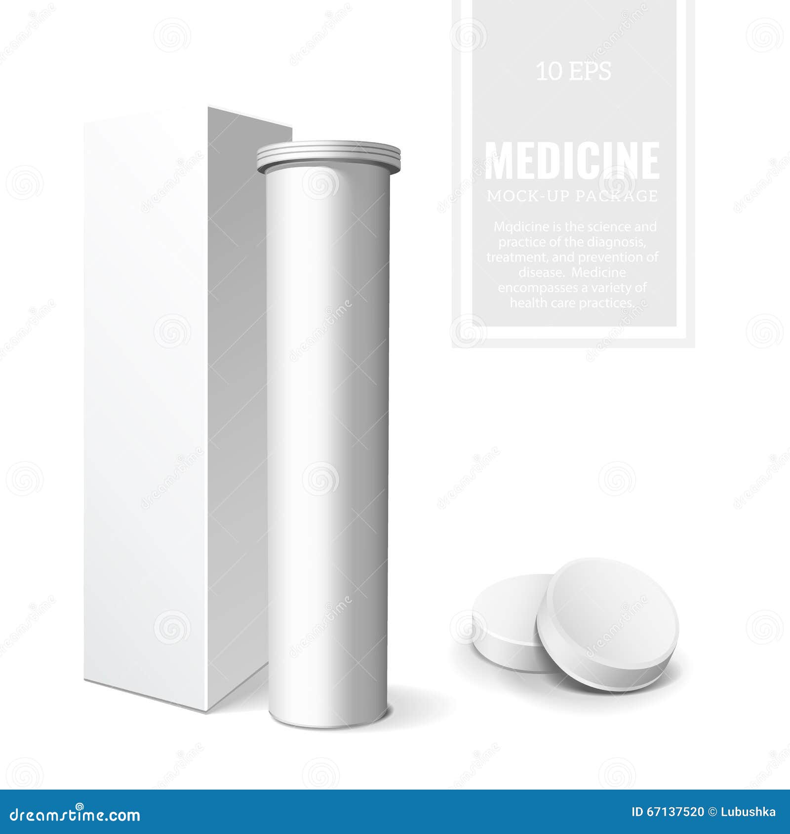 Realistic Packing For Effervescent Tablets Vector Illustration ...