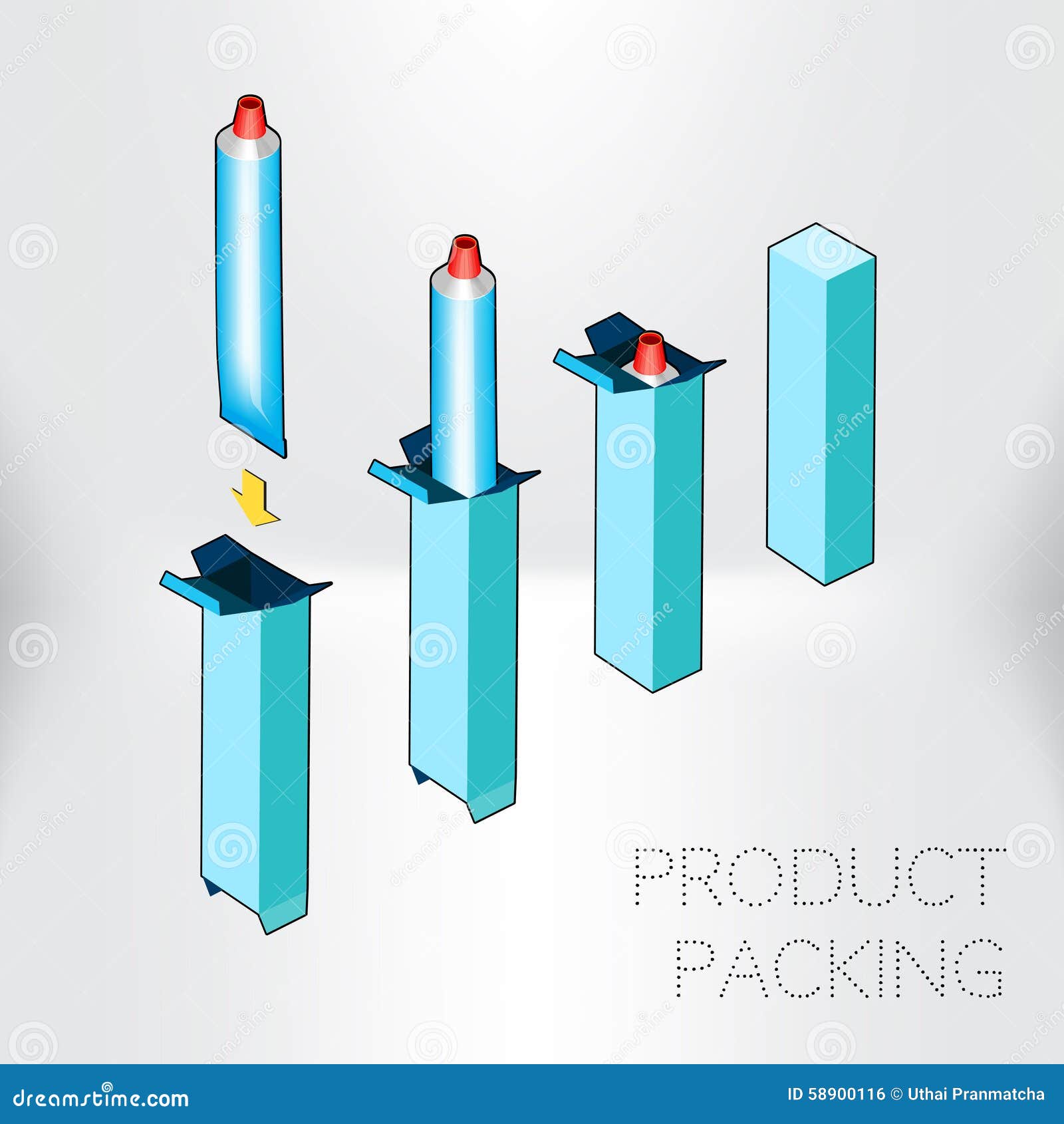 Packing Product and Processing Industry Stock Vector - Illustration of ...