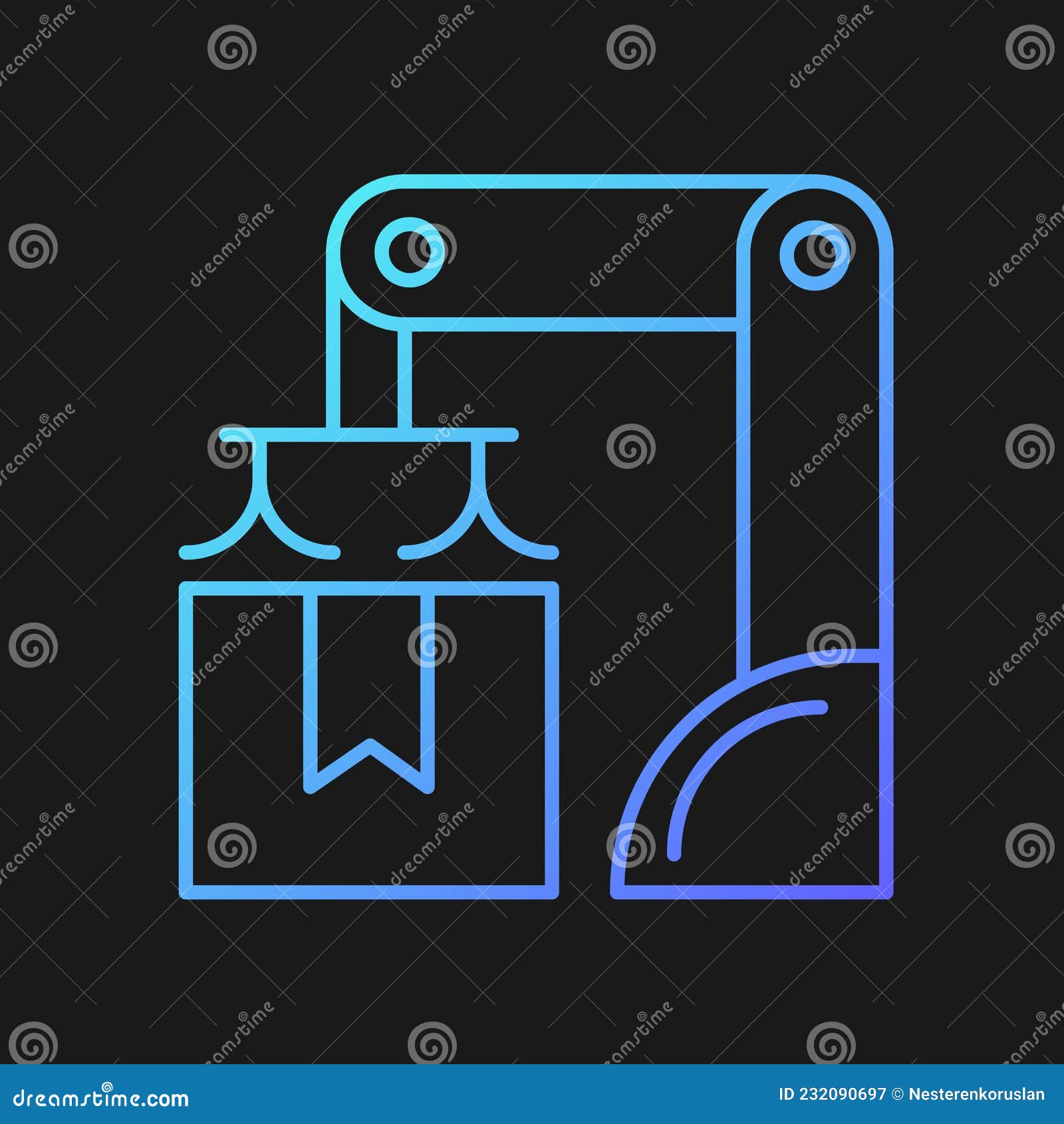 Packing Robot Gradient Vector Icon for Dark Theme Stock Vector ...