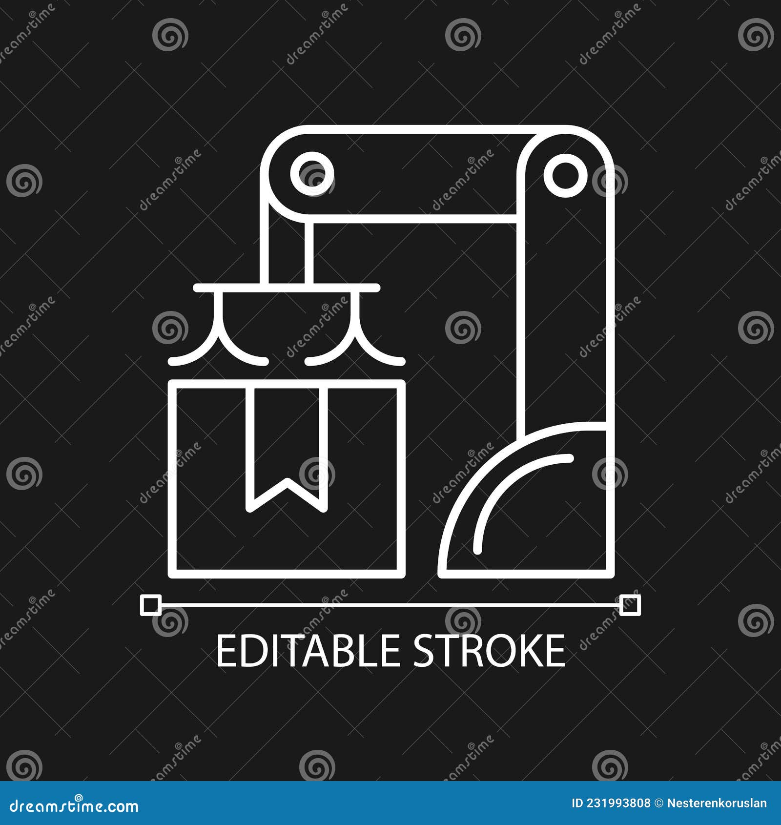 Packing Robot White Linear Icon for Dark Theme Stock Vector ...