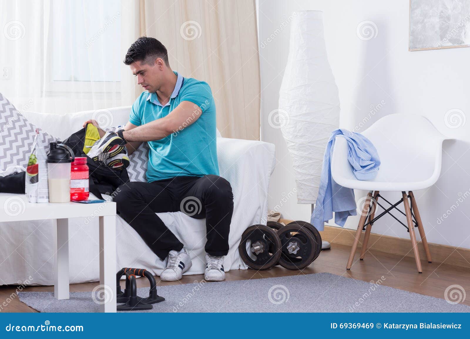 Packing staff for gym stock image. Image of active, workout - 69369469