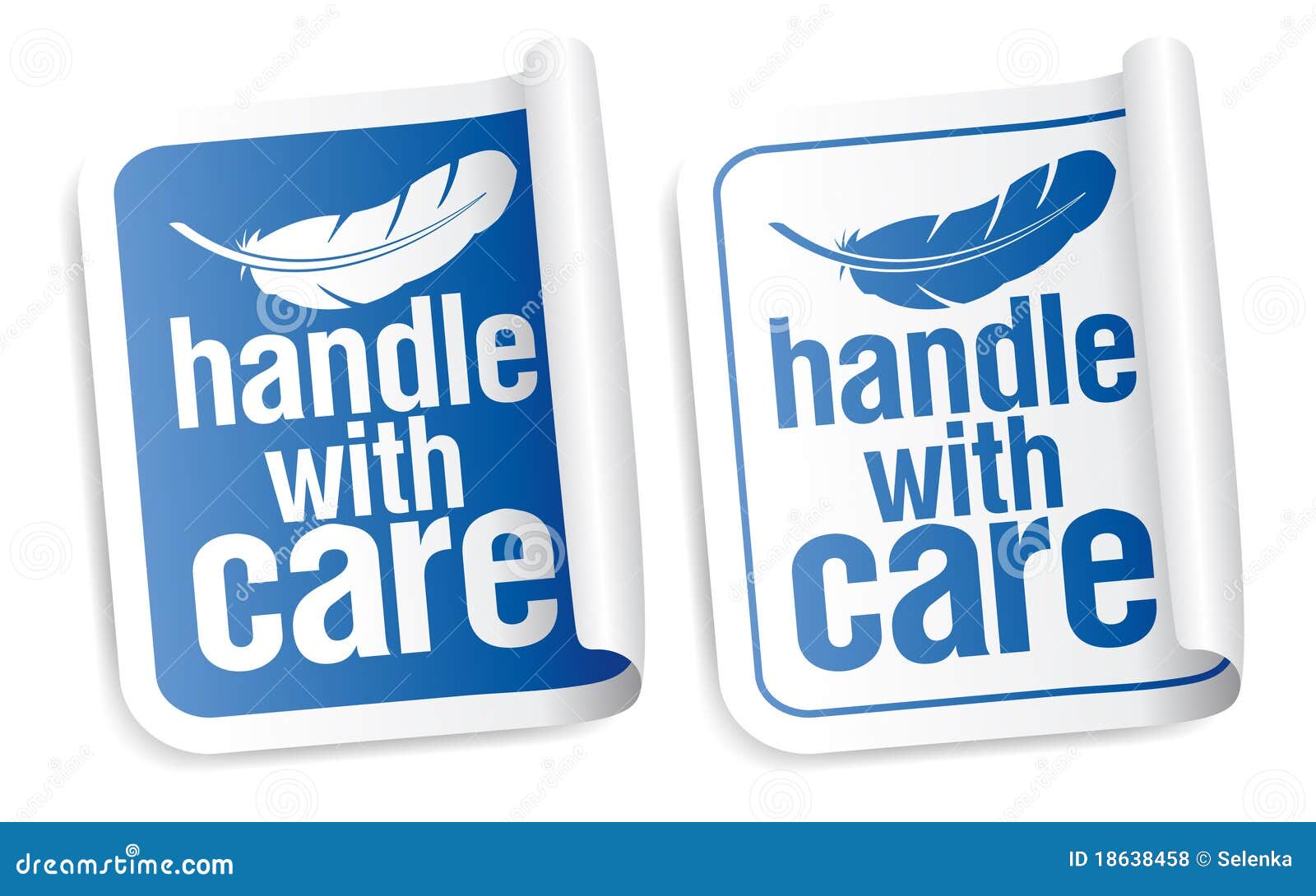 Packing stickers stock vector. Illustration of caution - 18638458