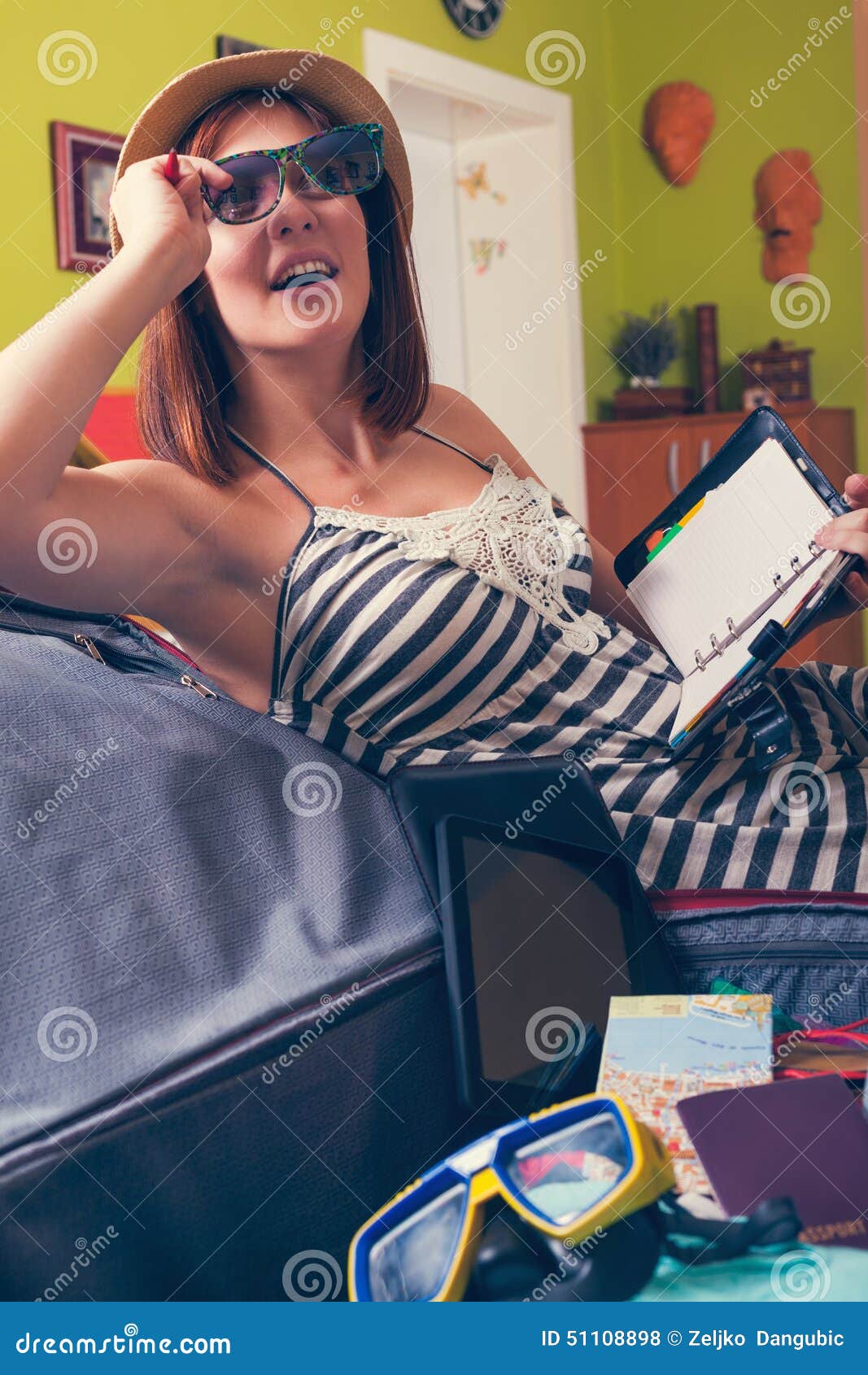 Packing Suitcase and Getting Ready for Traveling Stock Photo - Image of ...