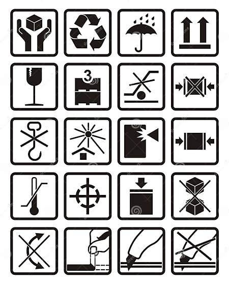 Packing symbols stock vector. Illustration of logistics - 10132569