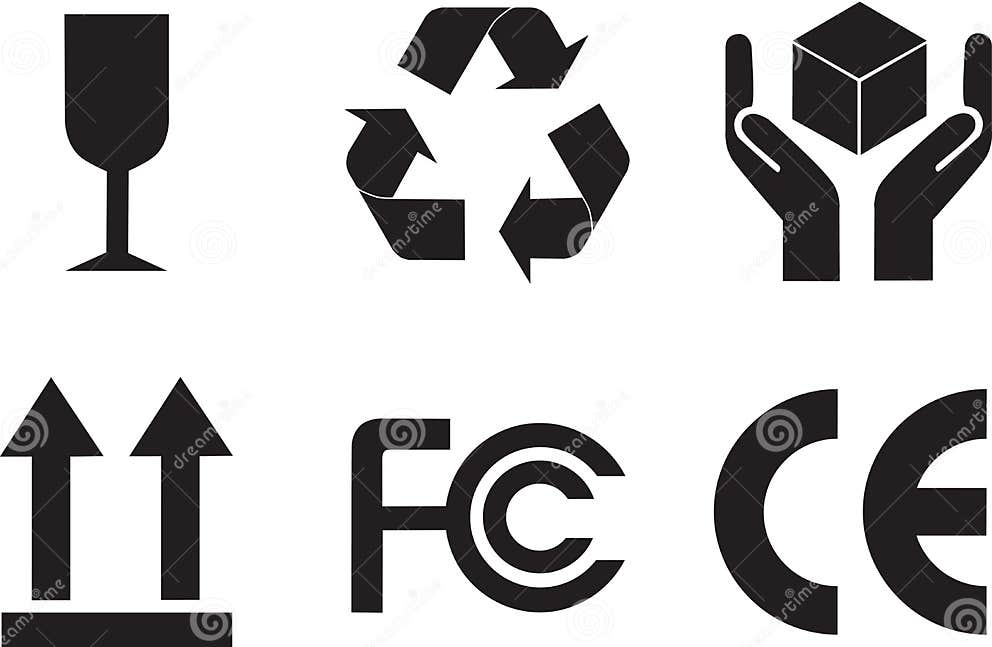 Packing symbols stock vector. Illustration of arrows, handle - 359013