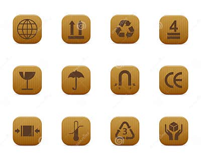 Packing symbols stock vector. Illustration of design, label - 5856006