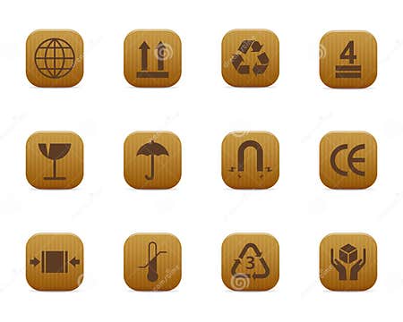 Packing symbols stock vector. Illustration of design, label - 5856006