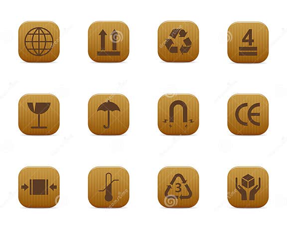 Packing symbols stock vector. Illustration of design, label - 5856006