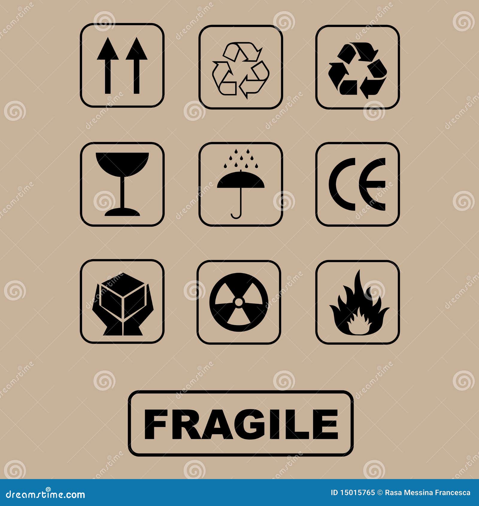 Packing symbols - set stock vector. Illustration of pack - 15015765