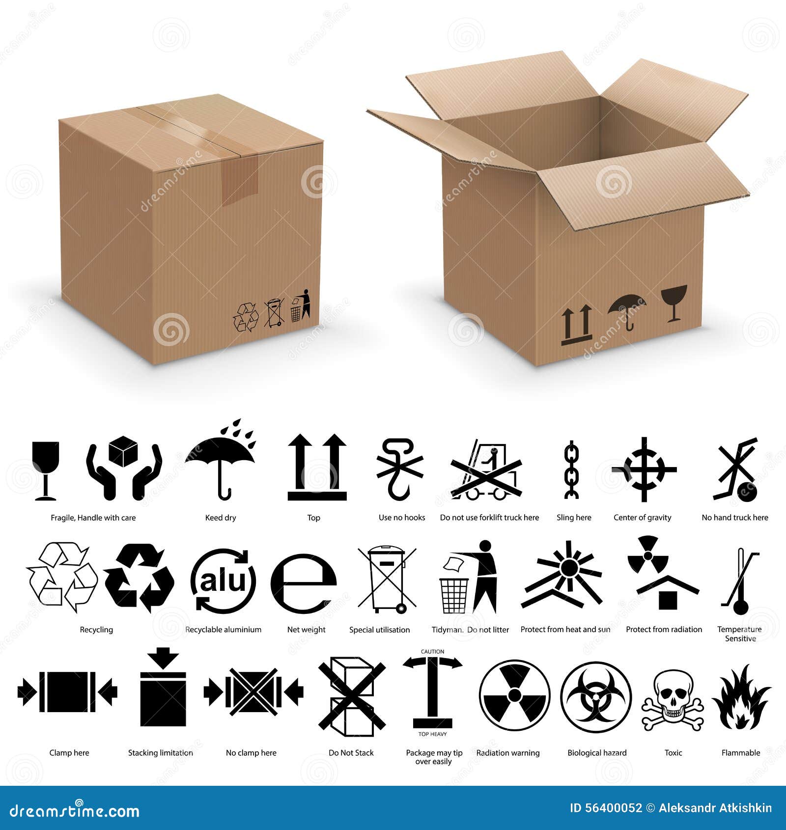 Packing symbols stock vector. Illustration of background - 56400052